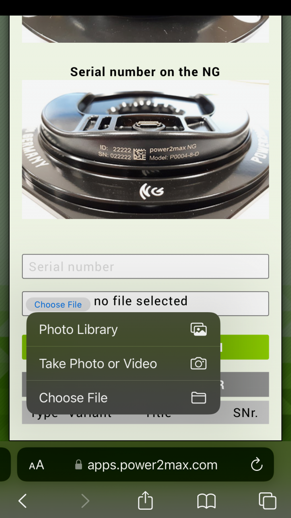 Register your NG(eco) powermeter – power2max